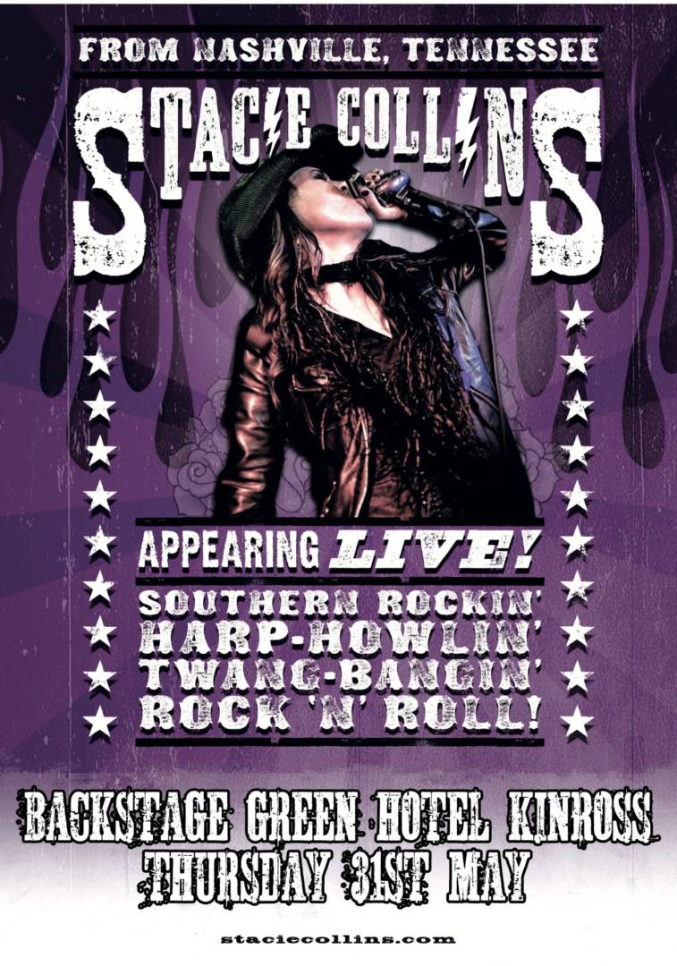 Stacie Collins Rolls Into Kinross In May - Mundell Music