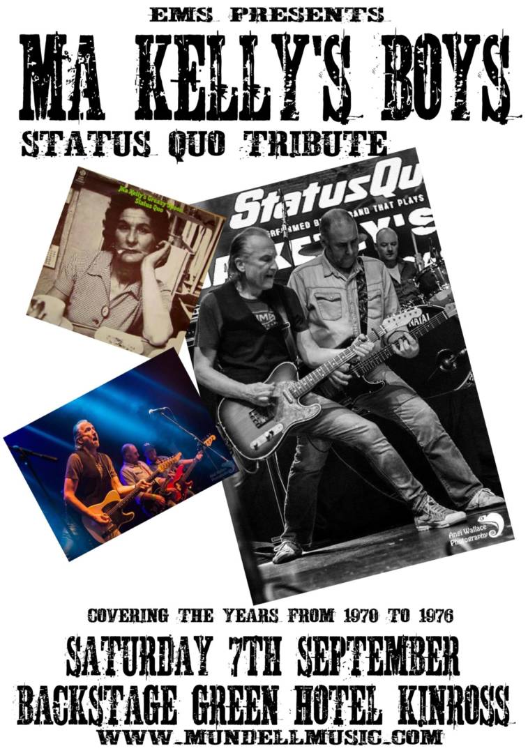 Ma Kelly's Boys Return To Backstage In Kinross - Mundell Music